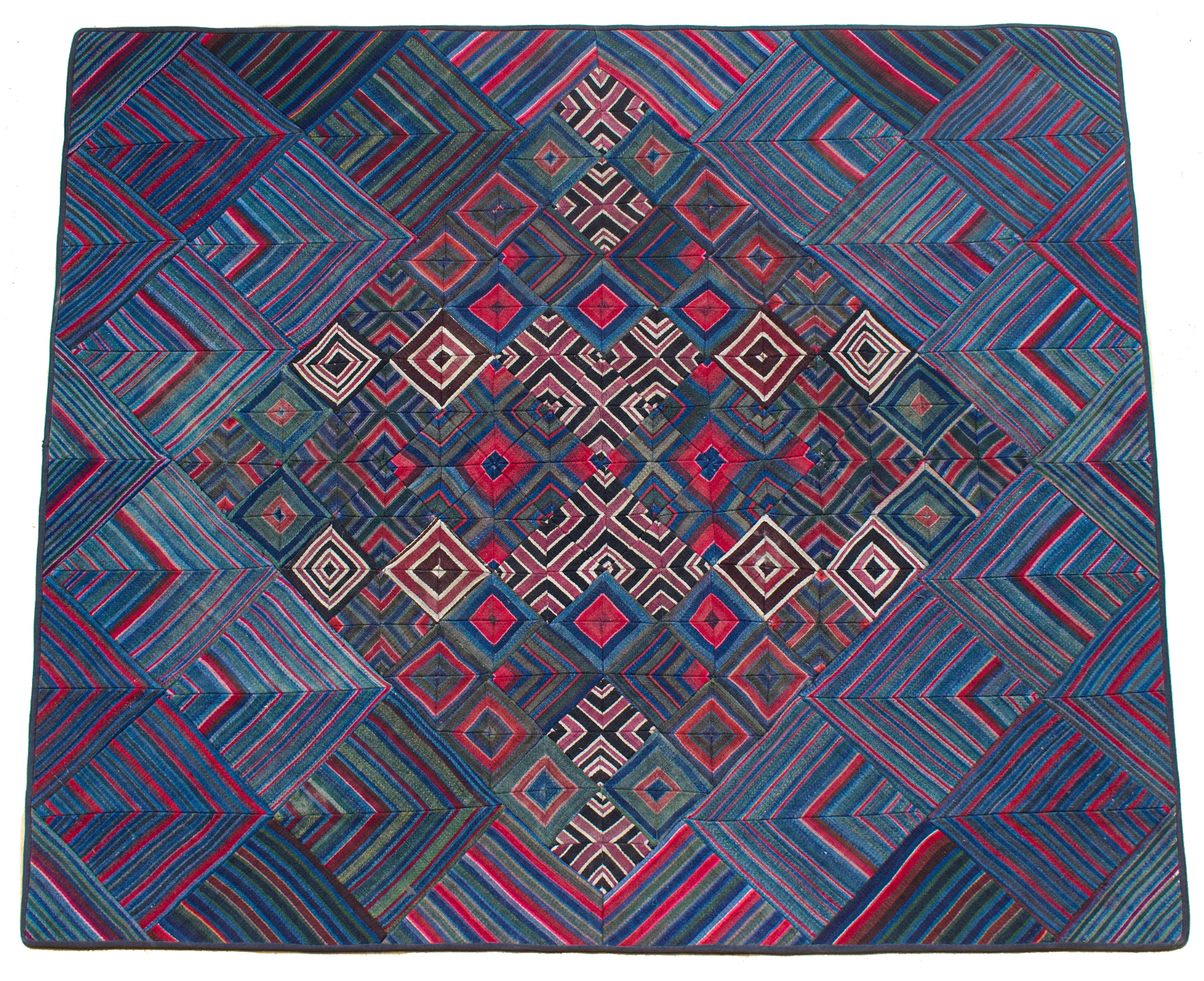 'Dze Stone Design with Lotus Pond', Tibetan Wall-Hanging Art ...